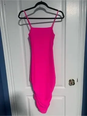 superdown | Dresses | Superdown Neon Pink Spaghetti Strap Dress | Poshmark